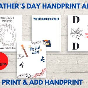 Father's Day Handprint Keepsake, Father's Day Handprint Art, Keepsake ...