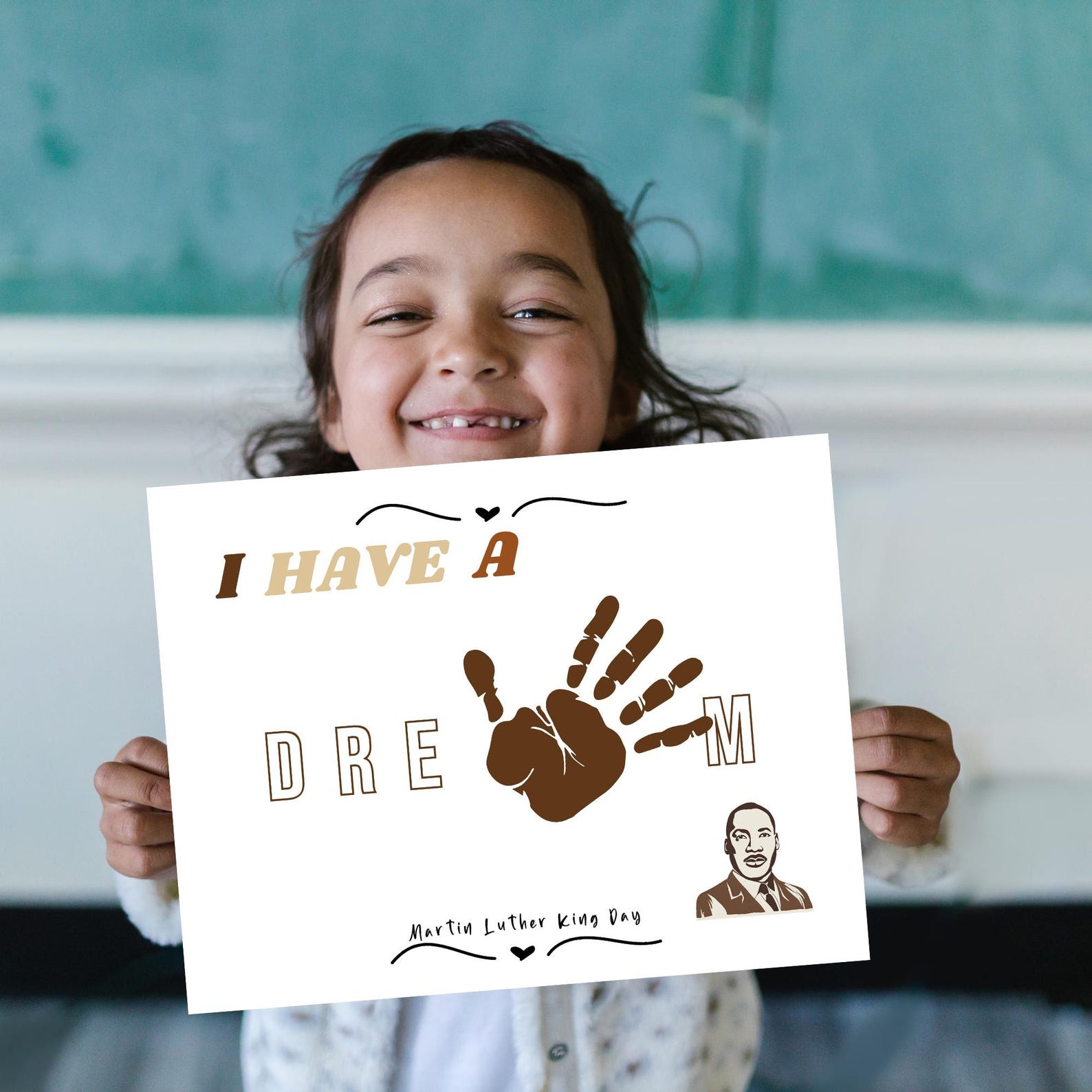 Black History Month Handprint, MLK Kids Craft, Martin Luther King Day ...