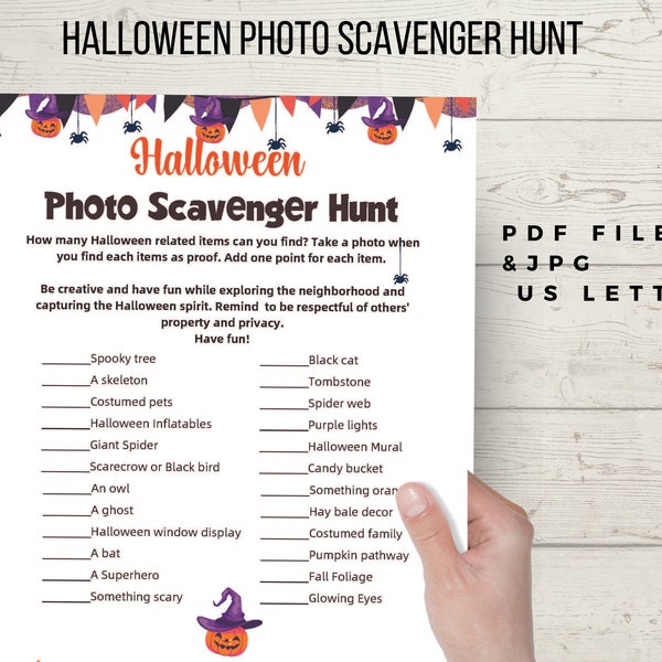 Halloween Scavenger Hunt - Etsy