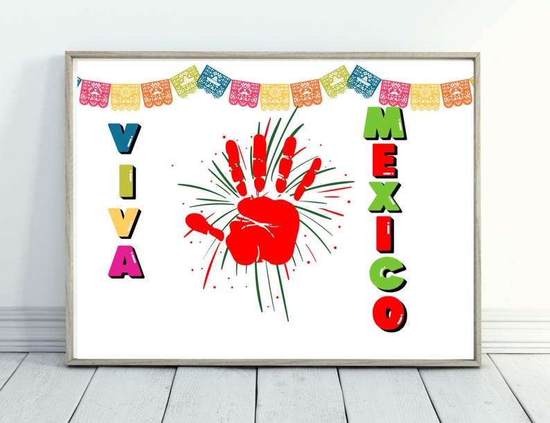 Viva Mexico Handprint or Footprint Craft, Hispanic Heritage Month Craft ...