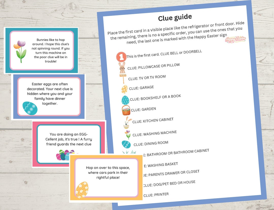 Easter Scavenger Hunt for Kids, Teens and Adults, Easter Family Game ...