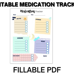 Medication Tracker Medication List and Medication Log, Medication ...