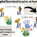 Mother's Day Flower Handprint Art, I Love You Mom Craft, Preschool ...