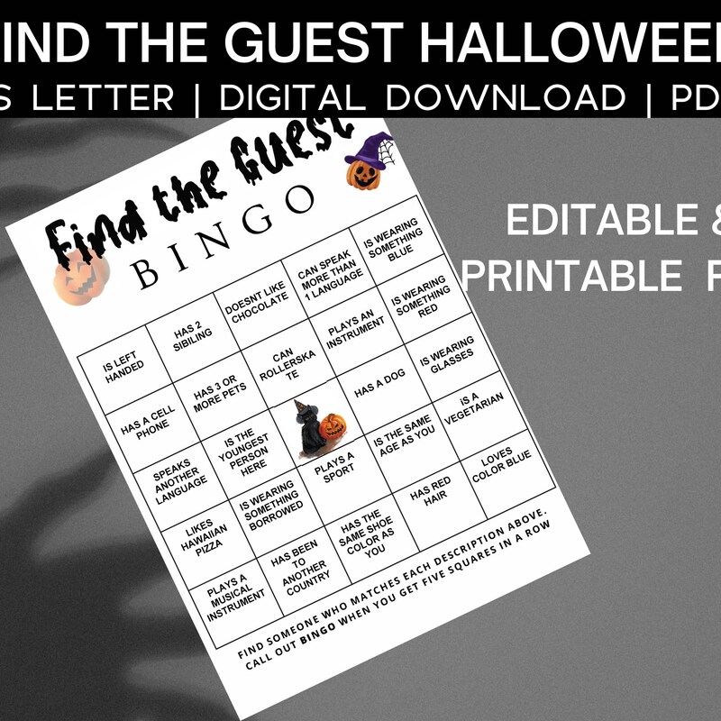 Halloween Bingo - Etsy