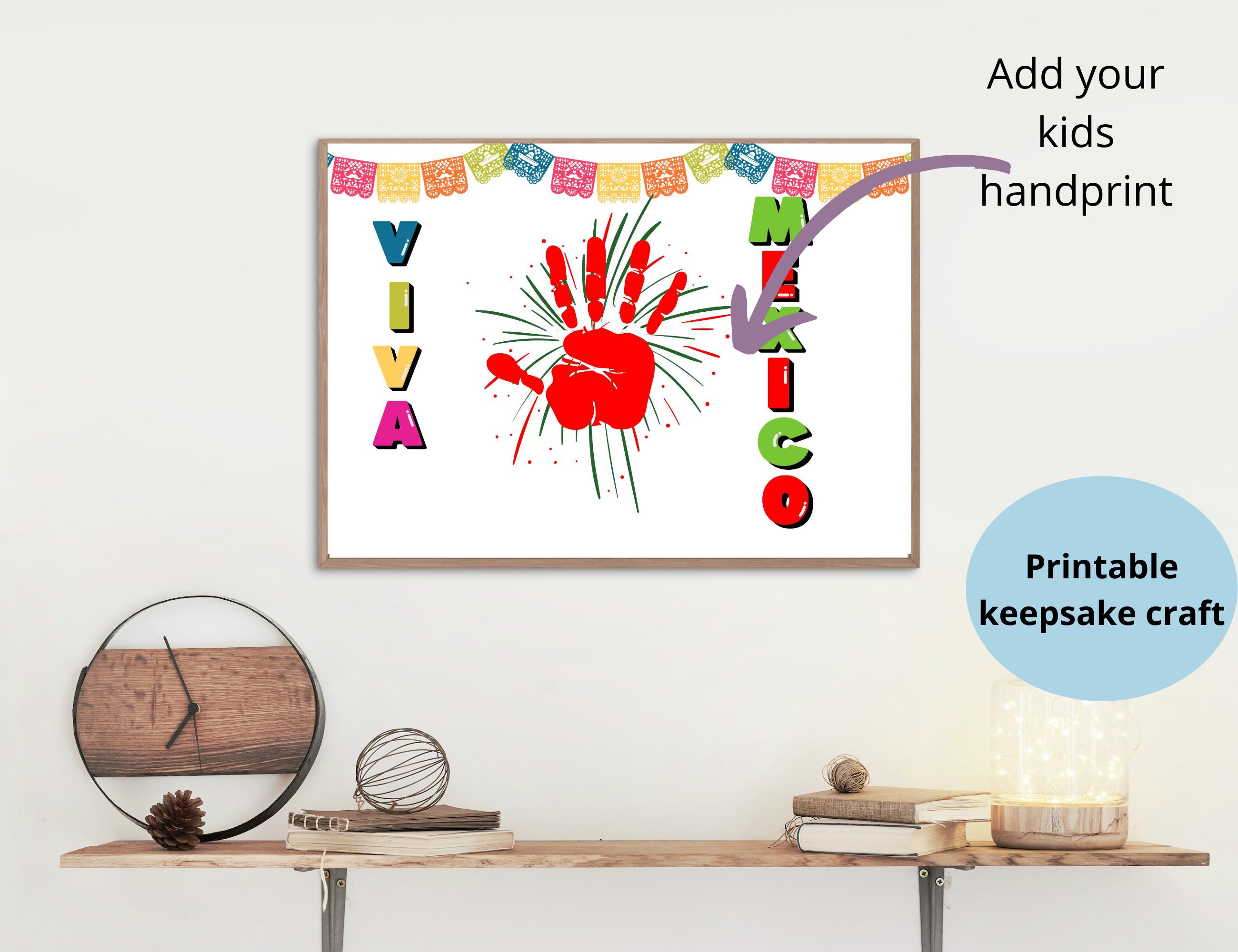 Viva Mexico Handprint or Footprint Craft, Hispanic Heritage Month Craft ...
