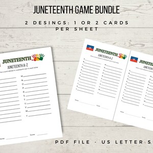 Juneteenth Game Bundle, Includes Juneteenth Trivia, Word Scramble and A ...