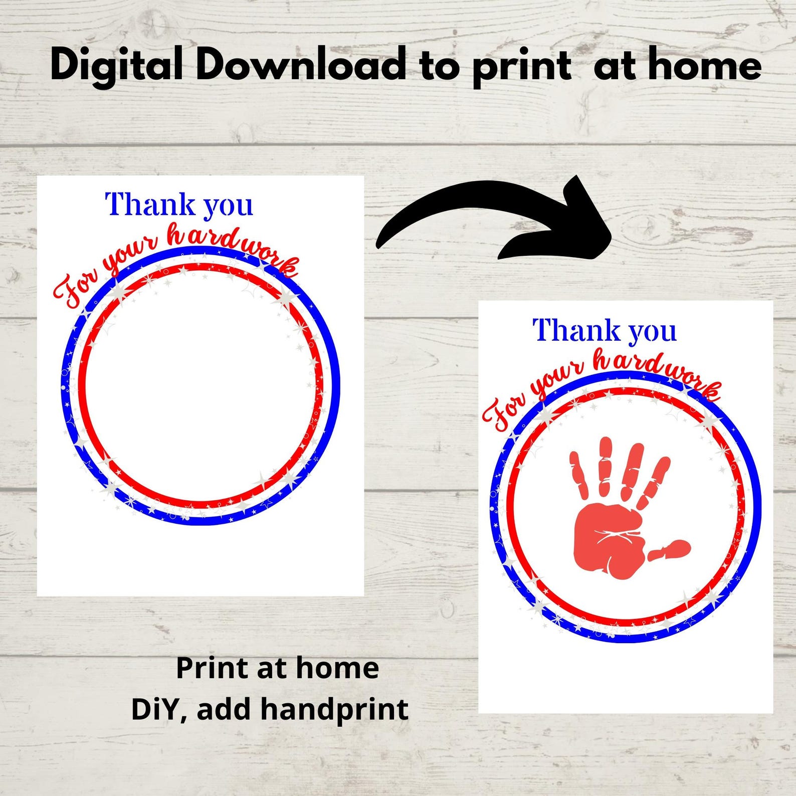Labor Day Craft, Handprint Craft, Workers Day Thank You Printable ...