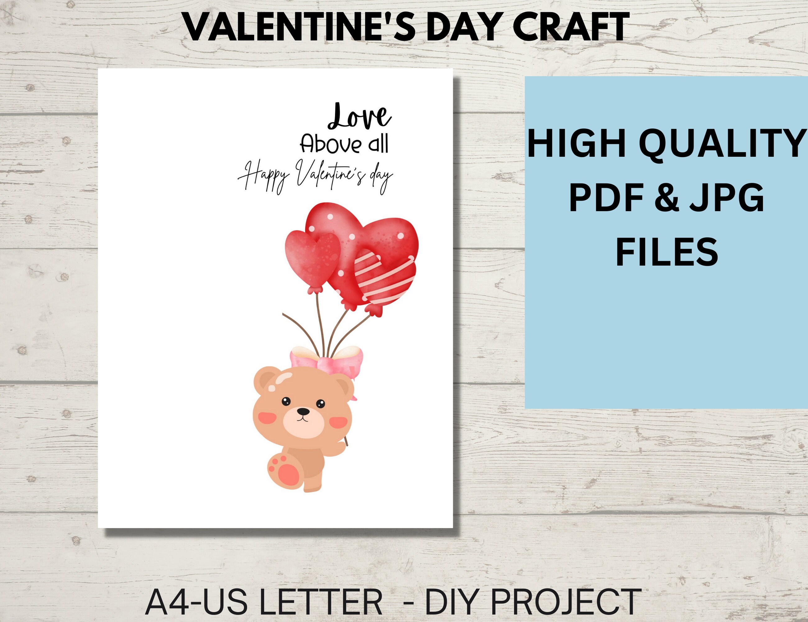 Cute Little Bear, Love Above All, Valentine's Day Handprint or ...