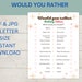 Winter Would You Rather, Holiday Edition, Printable Game - Etsy