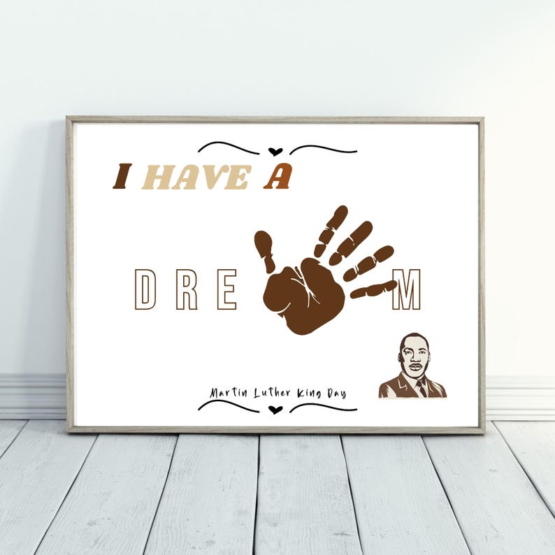 MLK Handprint, MLK Kids Craft, Martin Luther King Day Printable ...
