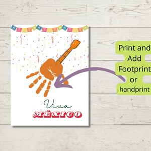 Guitar Handprint or Footprint Craft, Hispanic Heritage Month Craft ...