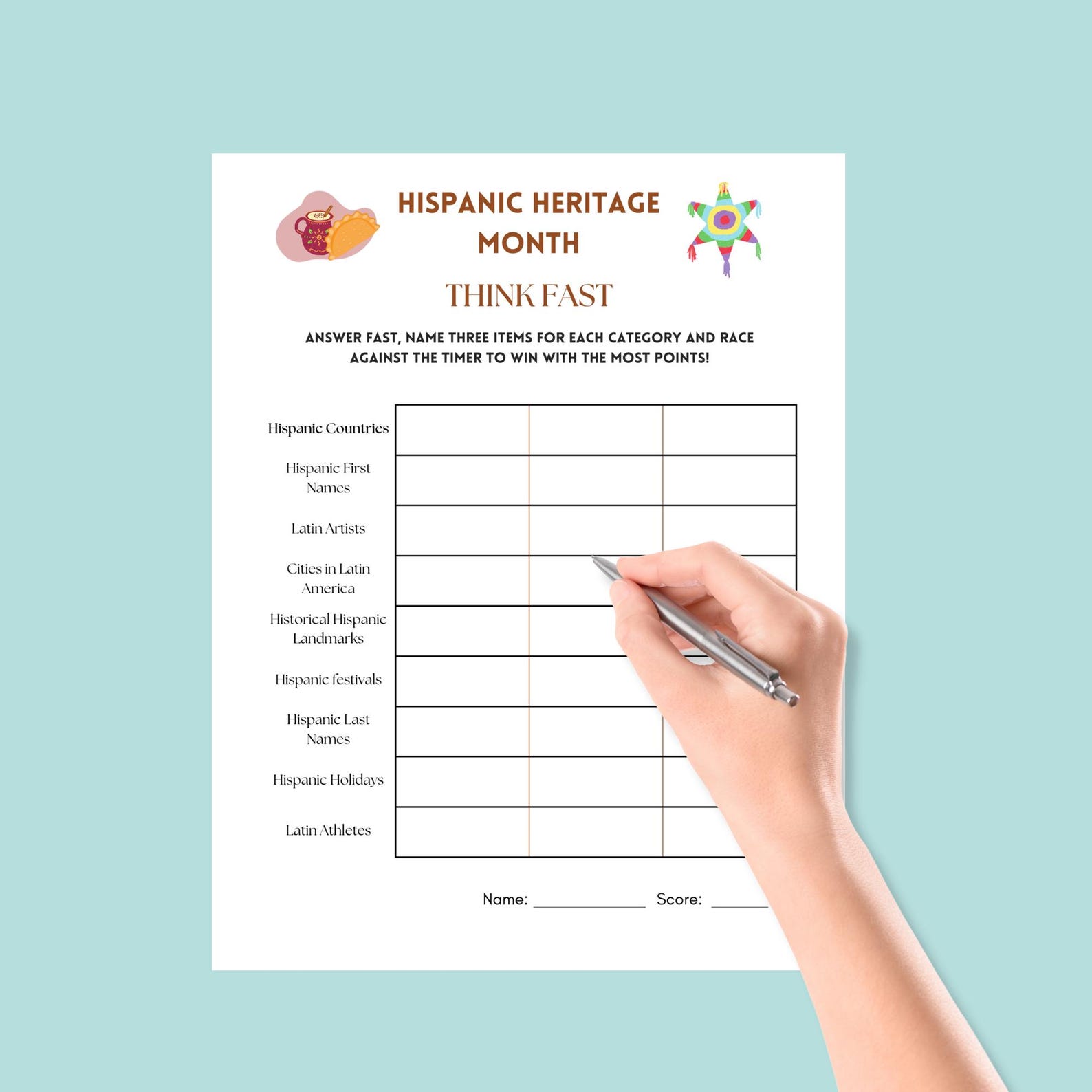 Hispanic Heritage Month Printable Games, Hispanic Heritage Month Bundle ...