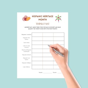Hispanic Heritage Month Printable Games, Hispanic Heritage Month Bundle ...