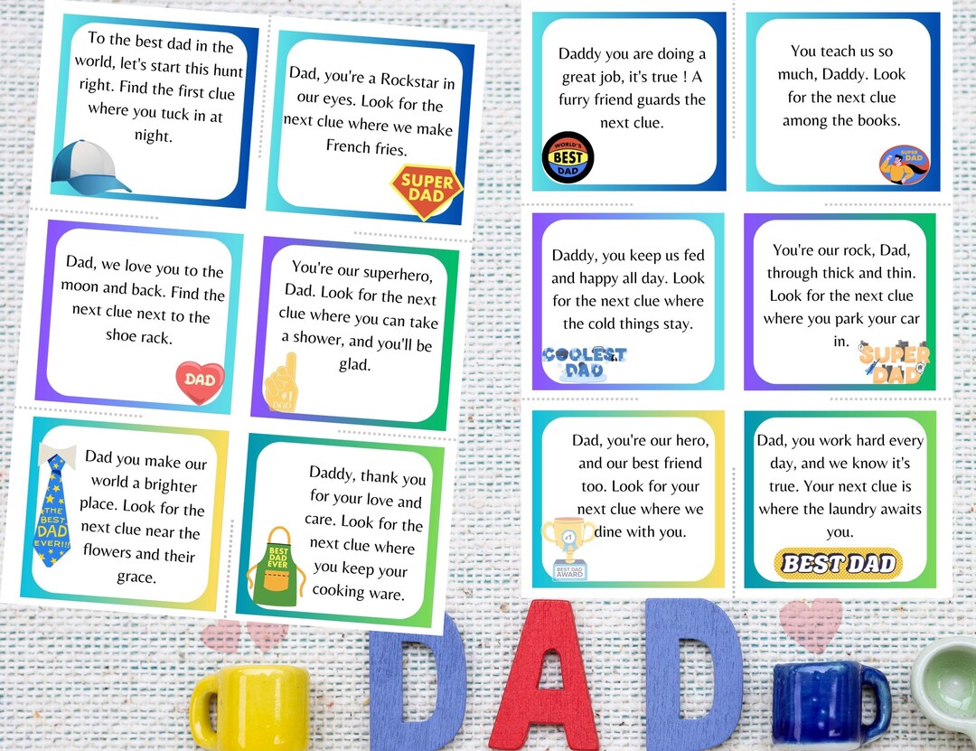 Father's Day Scavenger Hunt, Adult Scavenger Hunt, Treasure Hunt Game ...