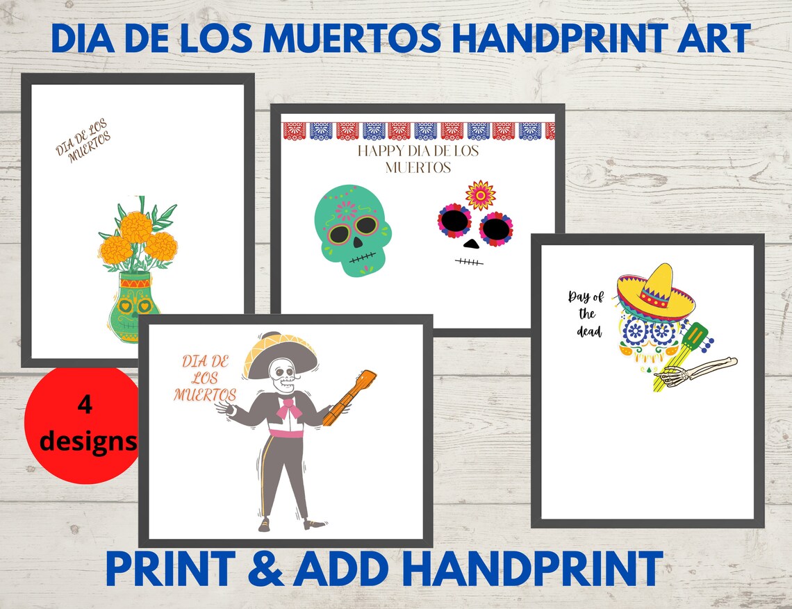 Dia De Los Muertos Handprint Craft Printable Keepsake, Day of the Dead ...
