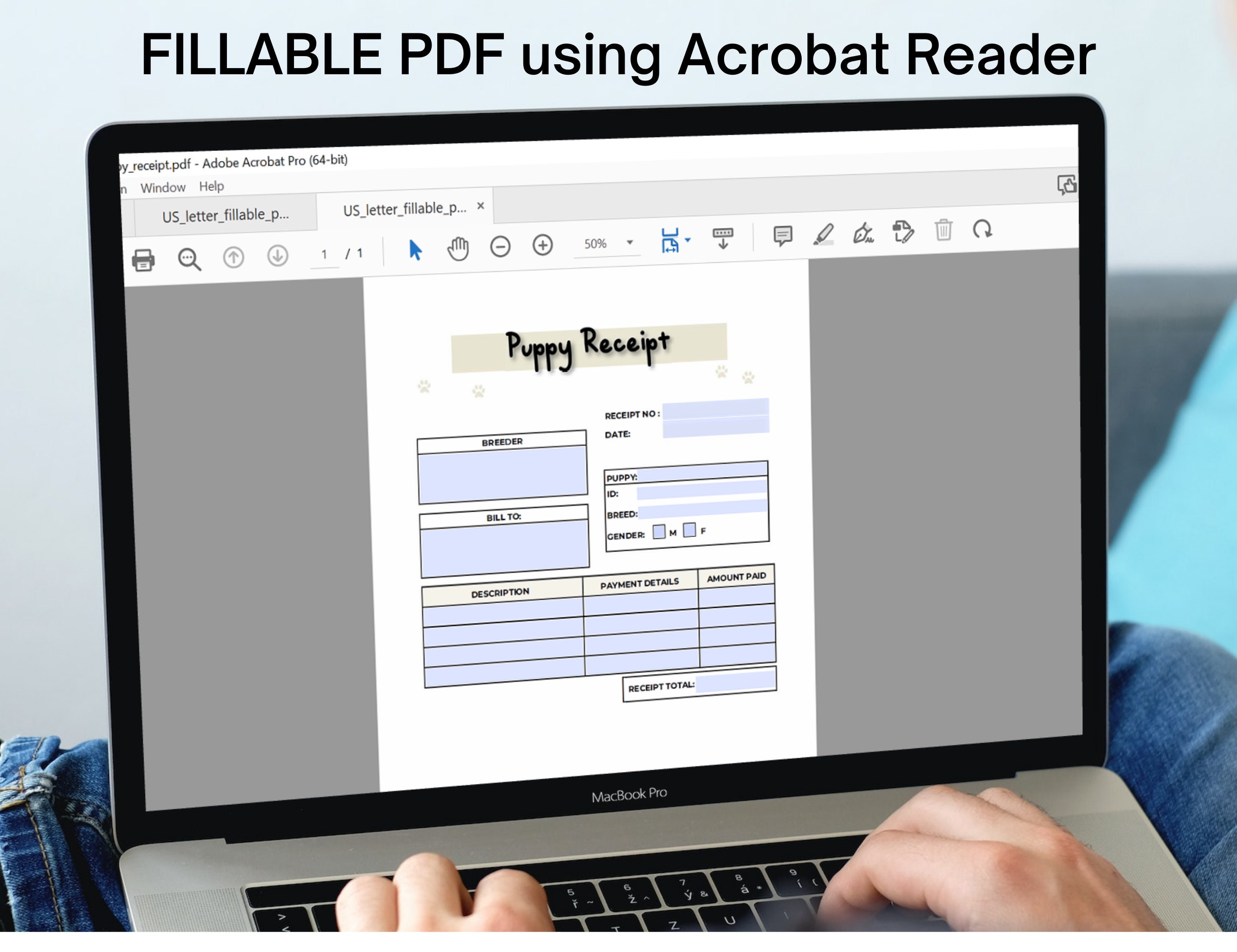 Puppy Invoice and Receipt, Fillable Dog Breeder Forms, Puppy Bill - Etsy