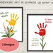 Mothers Day Handprint Art, Gift for Abuela in Spanish, Flowers Bouquet ...
