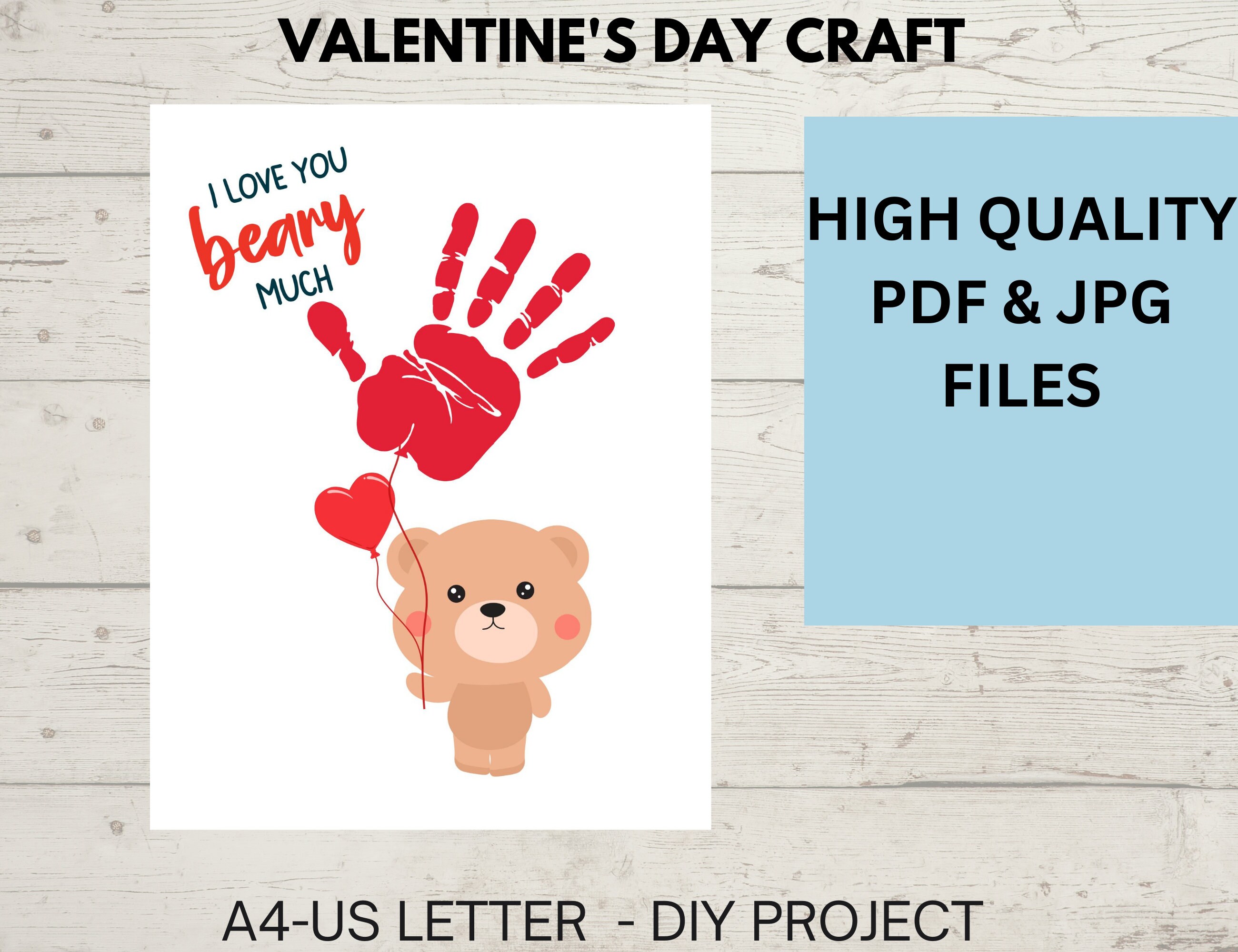 Cute Little Teddy Bear Handprint or Footprint Craft Printable ...