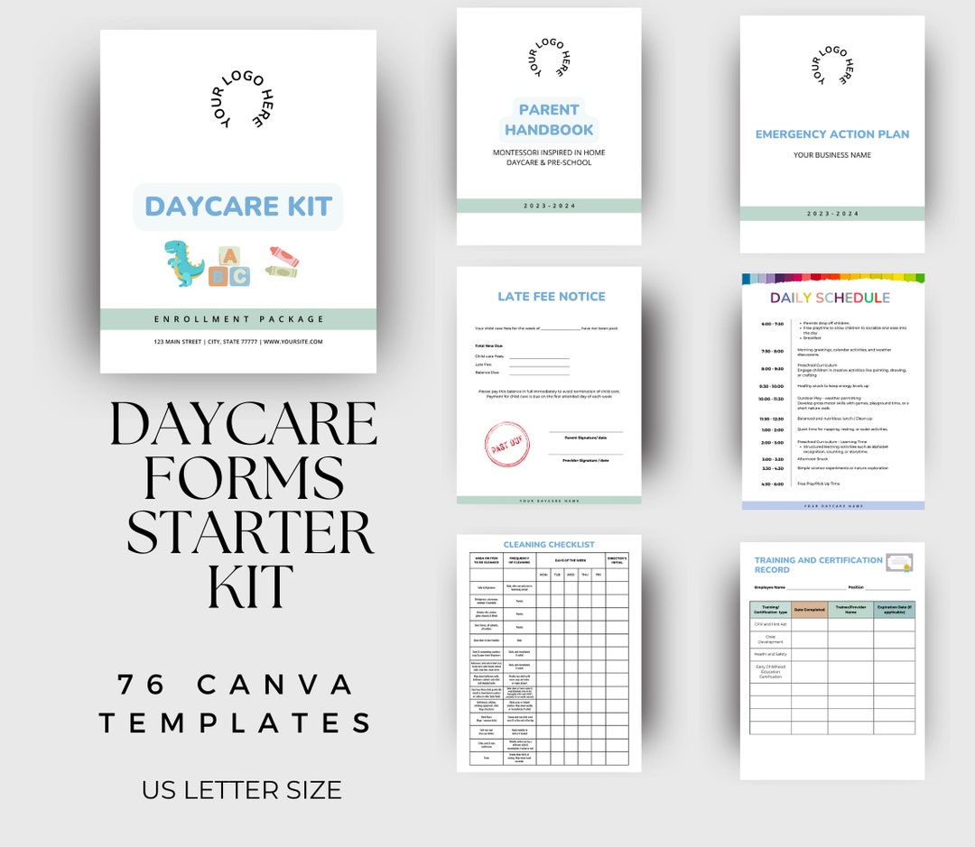 Daycare Forms, Daycare Starter Kit Includes Daycare Flyer, Daycare ...