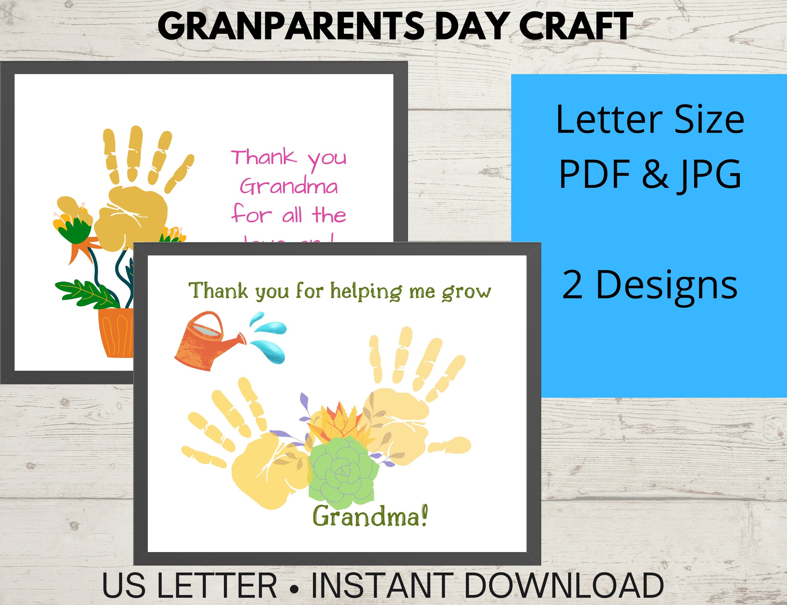 Grandparents Day Handprint Art Grandma Handprint Craft Gift - Etsy