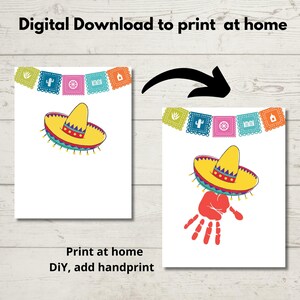 Sombrero Handprint or Footprint Craft, Hispanic Heritage Month Craft ...