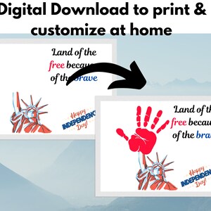 4th of July Craft Handprint for Kids Fourth of July Keepsake Patriotic ...