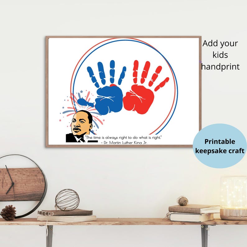 MLK Handprint, MLK Kids Craft, Martin Luther King Day Printable ...