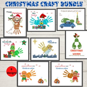 Christmas Cute Handprint Craft Bundle Printable Keepsake - Etsy