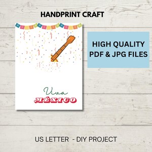 Guitar Handprint or Footprint Craft, Hispanic Heritage Month Craft ...