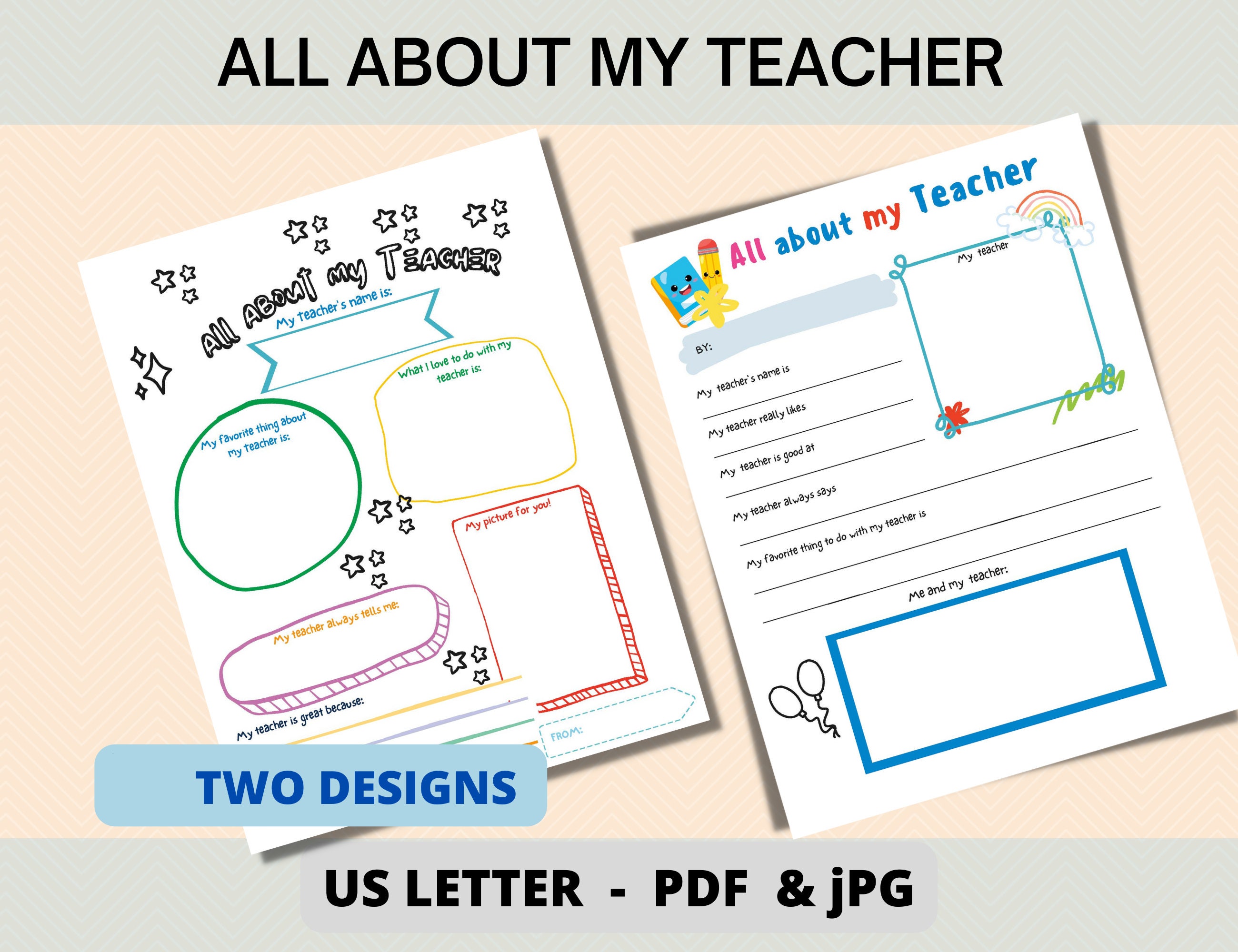 All About My Teacher Questionnaire, Teacher Interview, Teacher ...