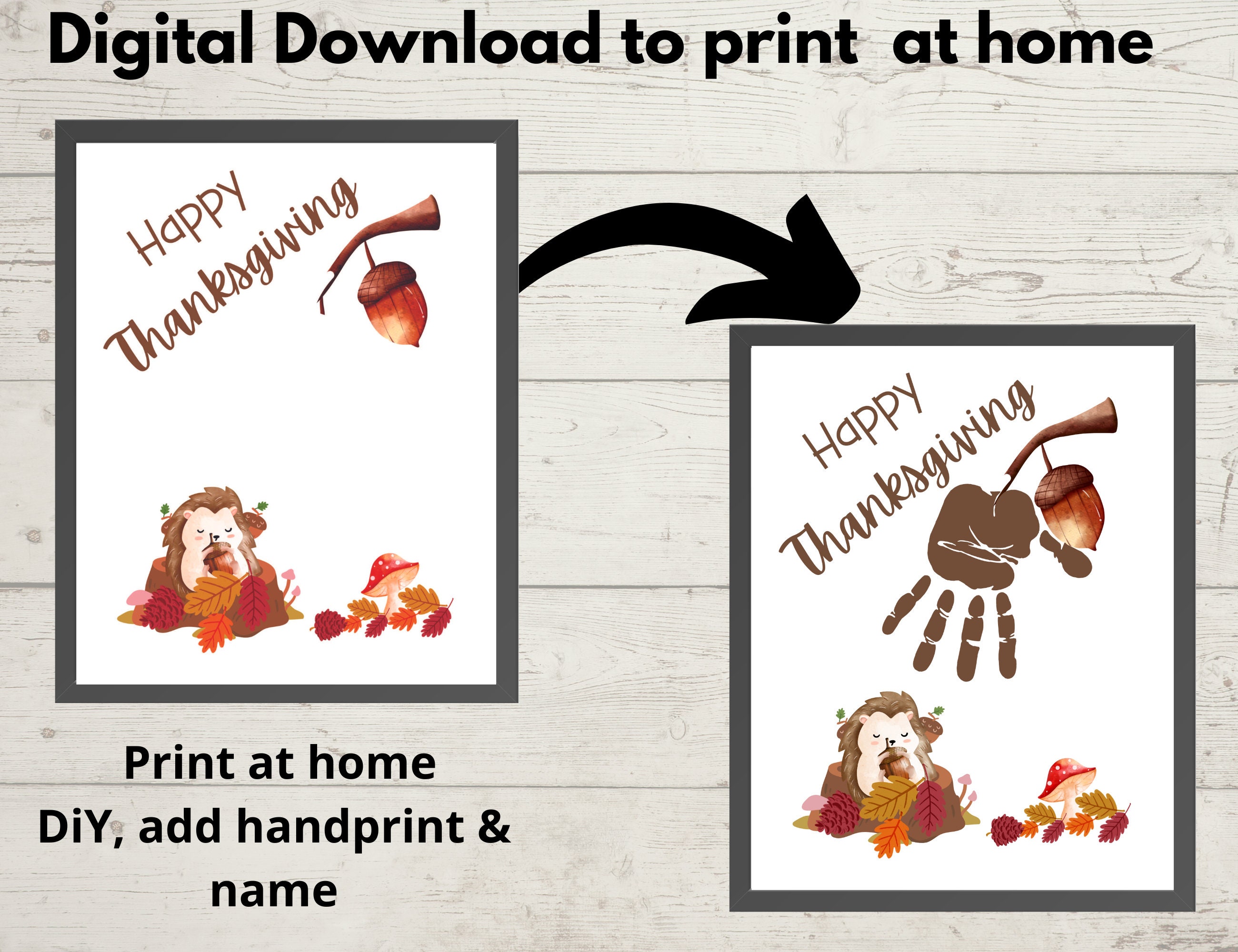 Thanksgiving Handprint Craft Grateful for and Happy Thanksgiving ...