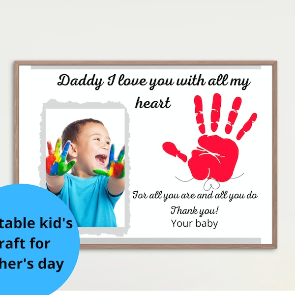 Fathers Day Gifts From Kids for Dad | Handprint Art - 60+ Gift Ideas ...