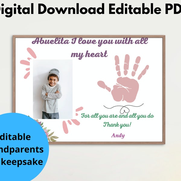 Grandparents Day Handprint - Etsy