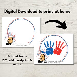 MLK Handprint, MLK Kids Craft, Martin Luther King Day Printable ...