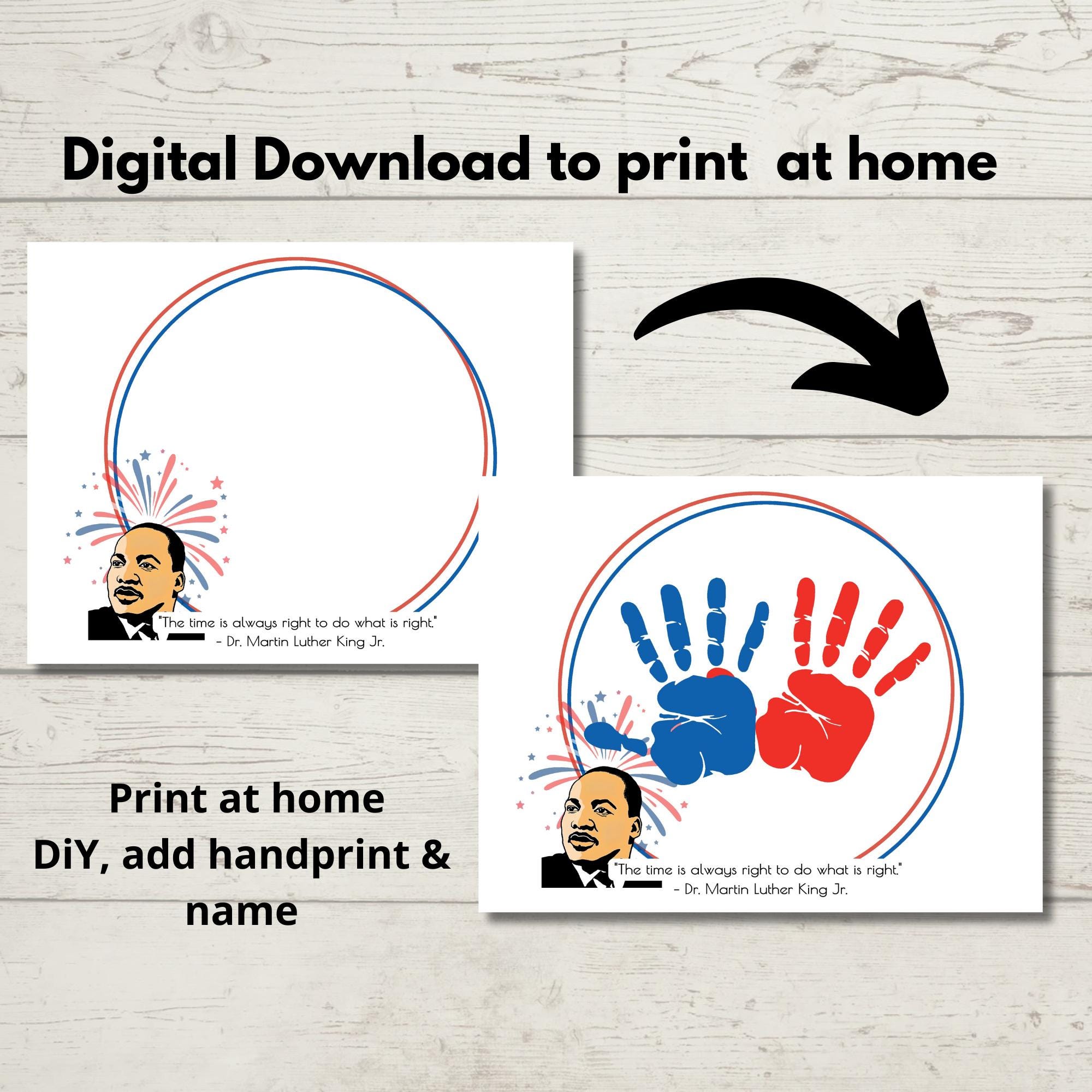 Black History Month Handprint, MLK Kids Craft, Martin Luther King Day ...