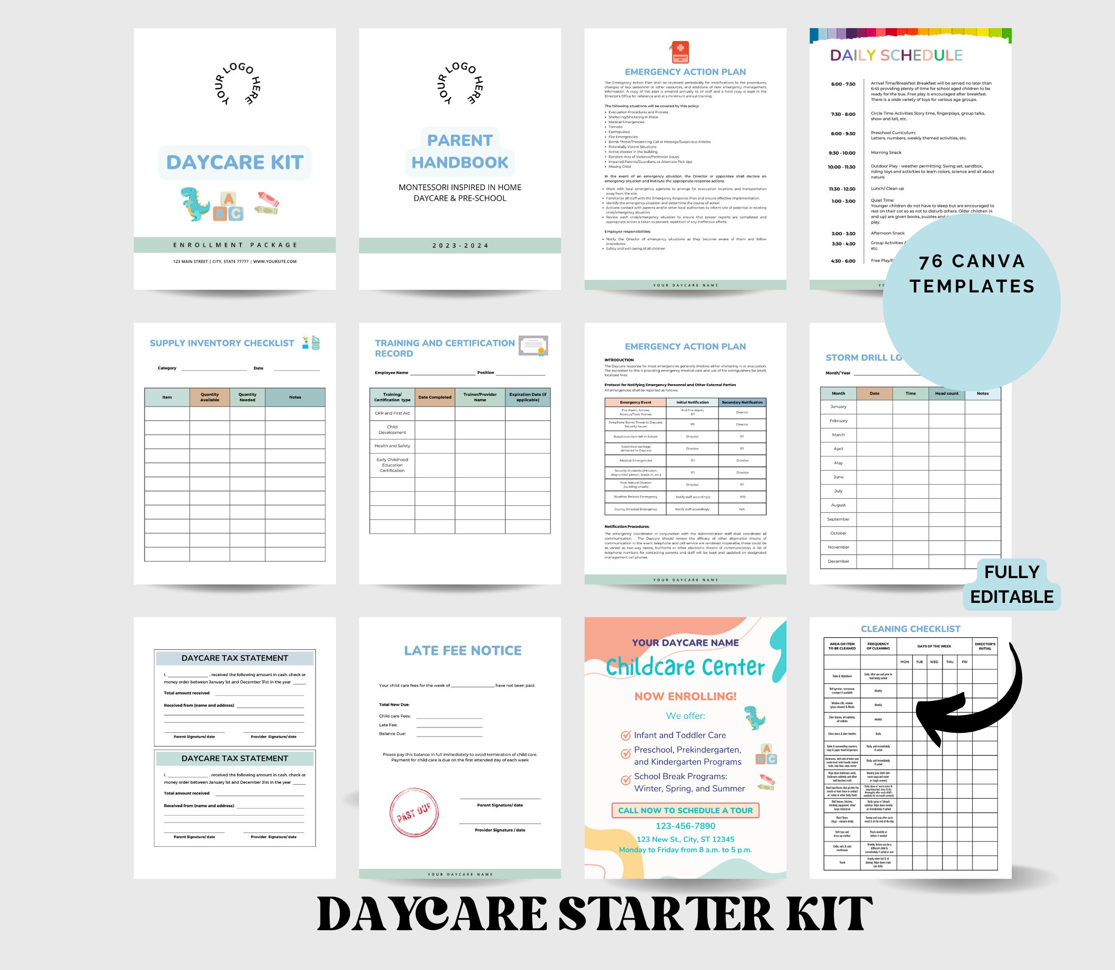 Daycare Forms, Daycare Starter Kit Includes Daycare Flyer, Daycare ...