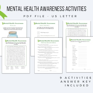 Mental Health Awareness, Mental Health Bundle Activity, Office Mental ...