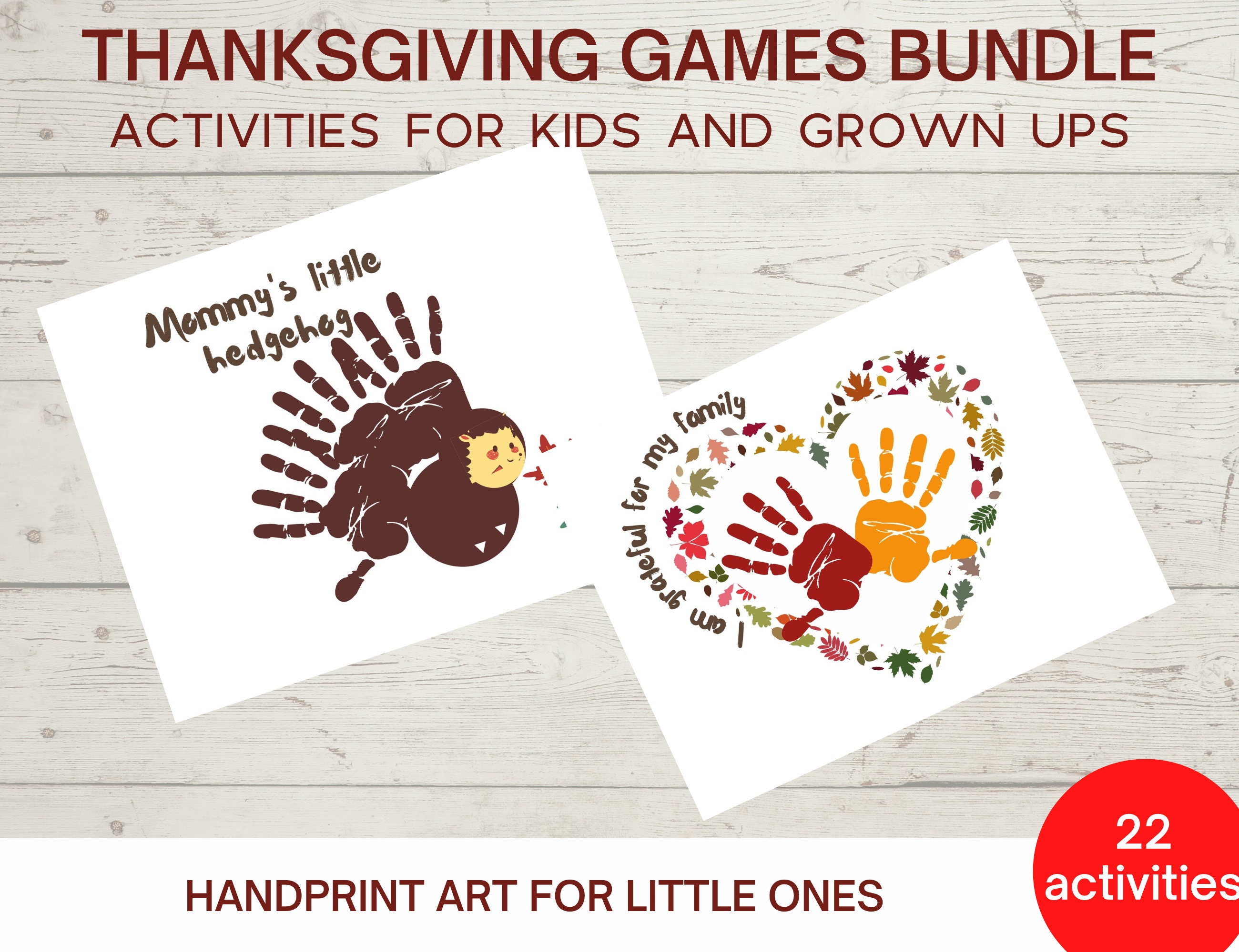 Thanksgiving Game Bundle Printable, Thanksgiving Activities Handprint ...