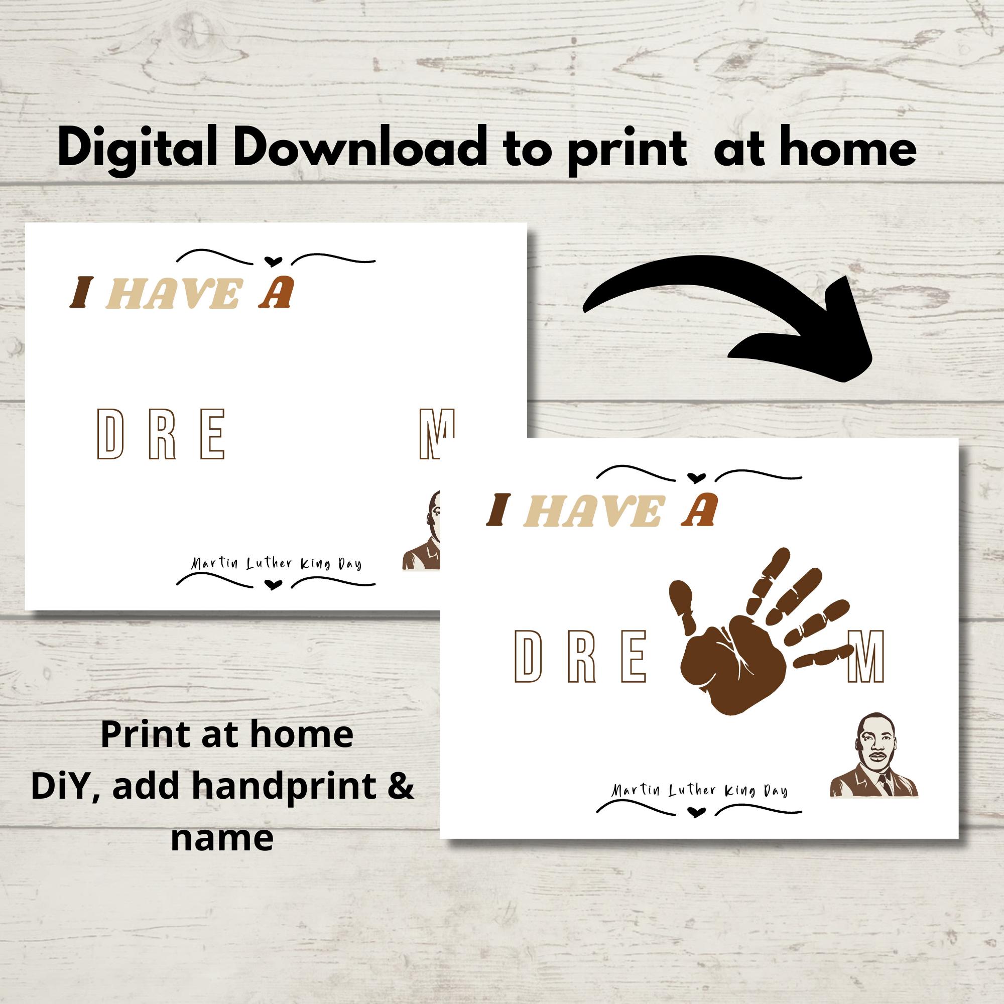 Black History Month Handprint, MLK Kids Craft, Martin Luther King Day ...