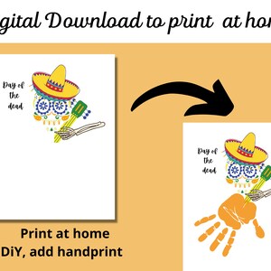 Dia De Los Muertos Handprint Craft Printable Keepsake, Day of the Dead ...
