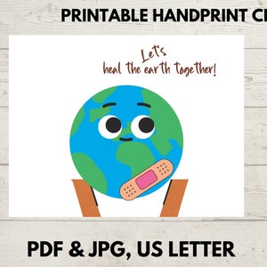 Earth Day Handprint Art, Lets Heal the Earth Together , Preschool ...