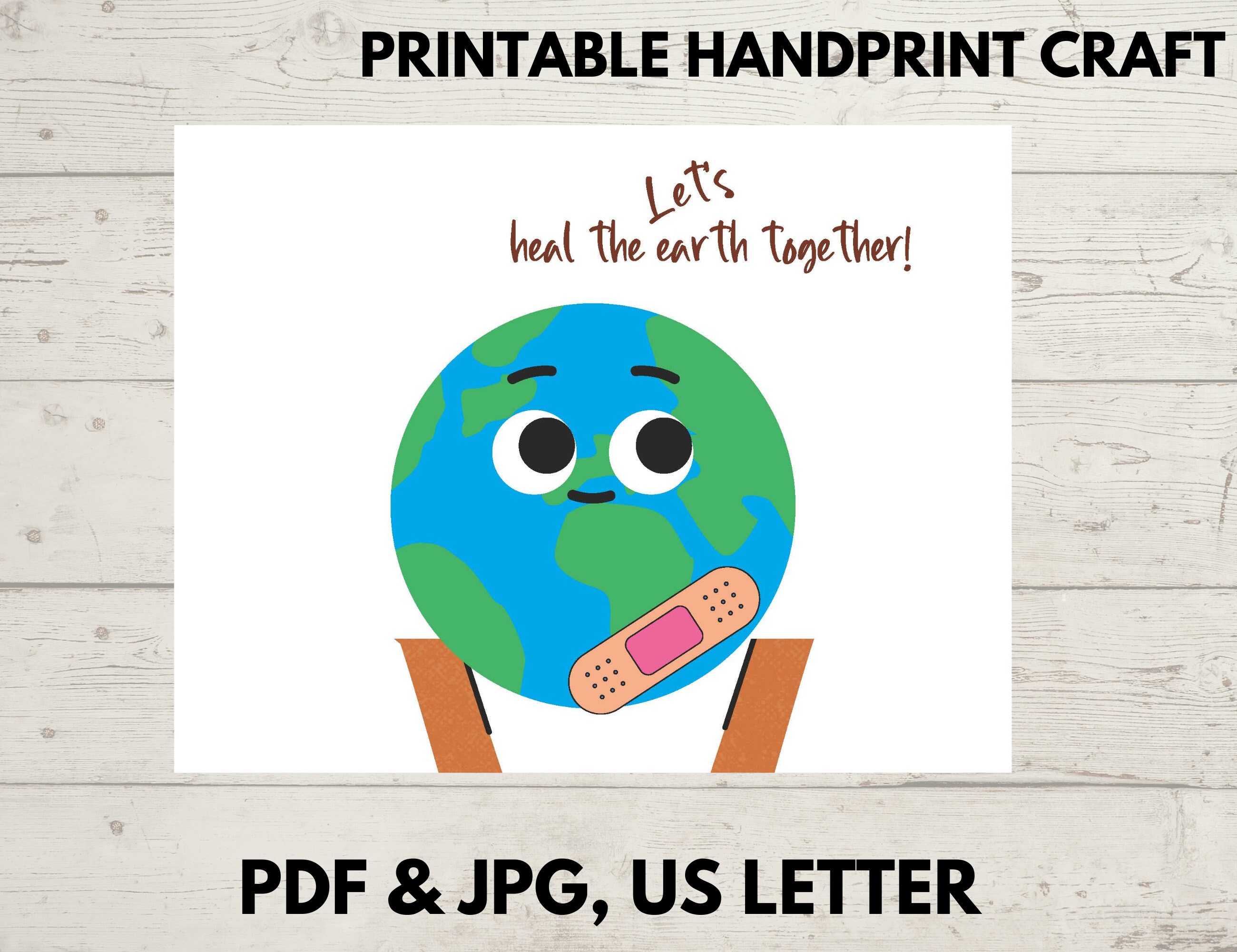 Earth Day Handprint Art, Lets Heal the Earth Together , Preschool ...