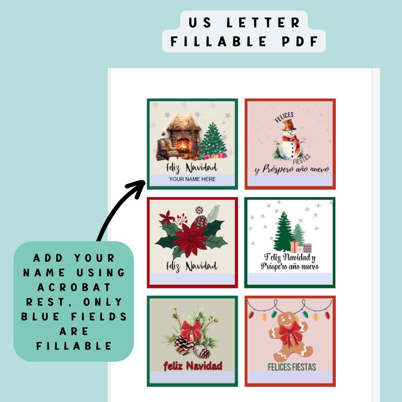 Printable Gift Tags Feliz Navidad, Merry Christmas Printable Gift Tags ...