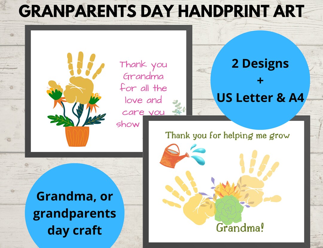 Grandparents Day Handprint Art Grandma Handprint Craft Gift ...