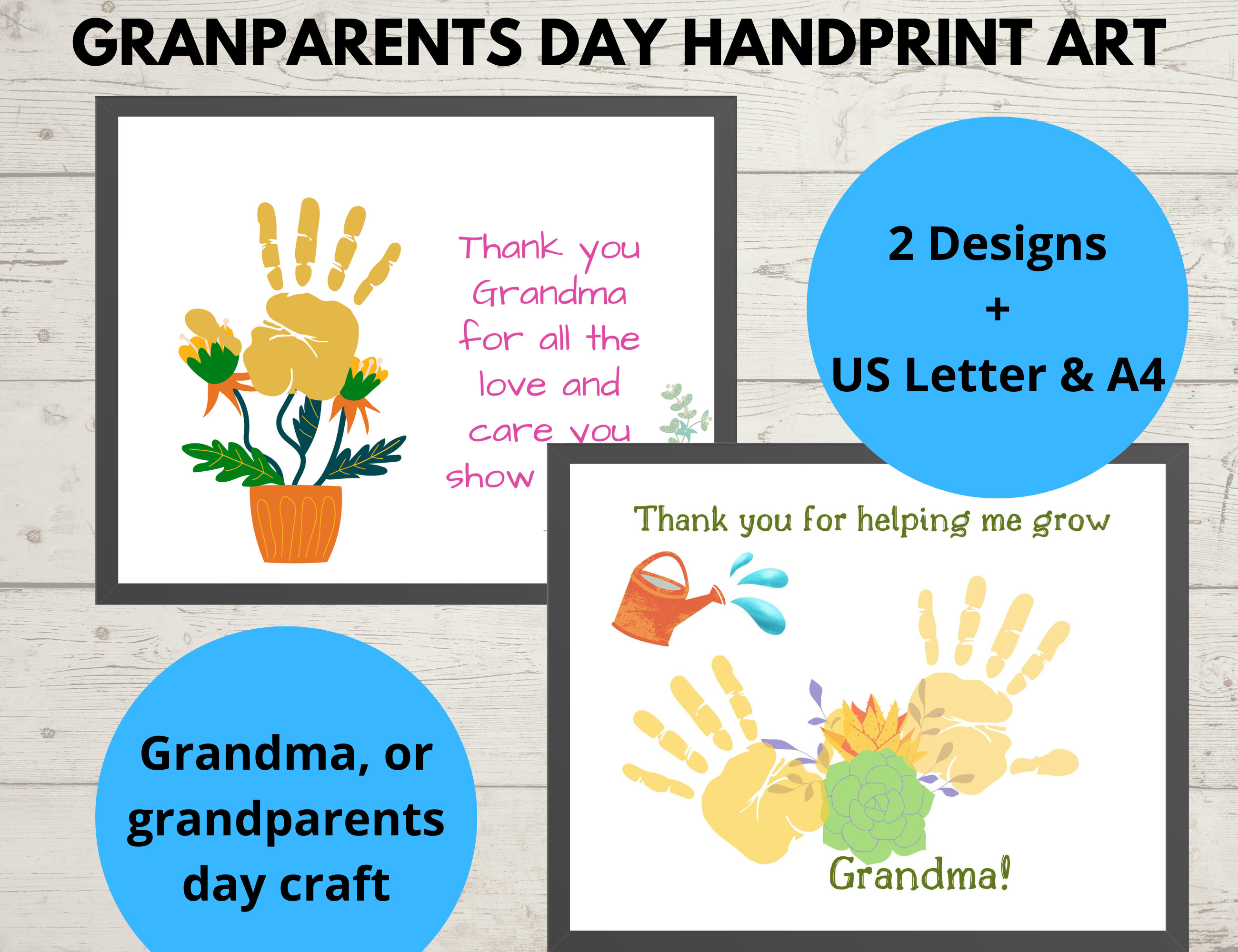 Grandparents Day Handprint Art Grandma Handprint Craft Gift - Etsy
