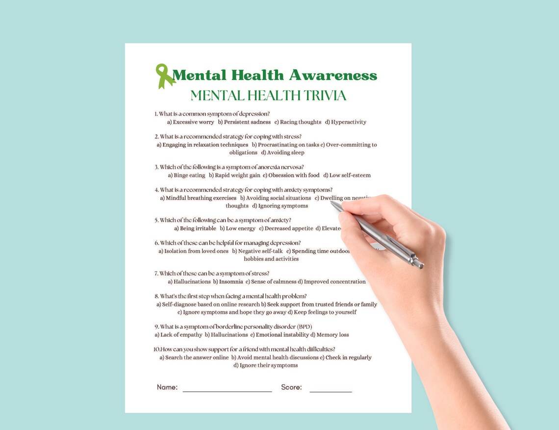 Mental Health Awareness, Mental Health Bundle Activity, Office Mental ...