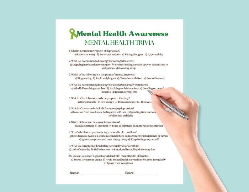 Mental Health Awareness, Mental Health Bundle Activity, Office Mental ...