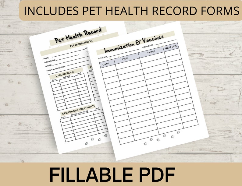 Pet Planner Printable and Editable, Puppy Planner, Pet Care Planner ...