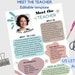 Meet the Teacher Boho Rainbow Canva Editable Template, About Me Teacher ...