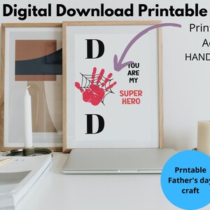 Father's Day Handprint Keepsake, Father's Day Handprint Art, Keepsake ...